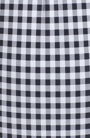 GANNI Gingham Lace-up One-piece Swimsuit