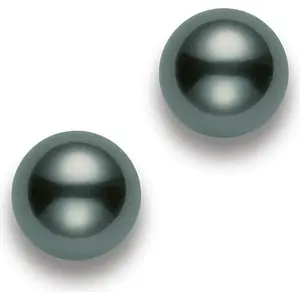 MIKIMOTO Mikimoto Black South Sea Pearl Stud Earrings