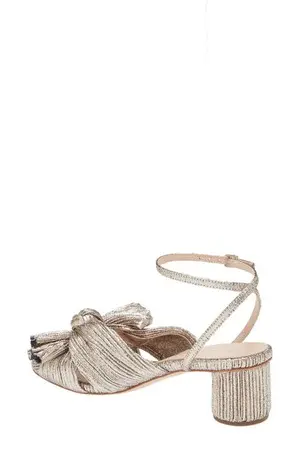 LOEFFLER RANDALL Dahlia Ankle-strap Knotted Sandals - Champagne