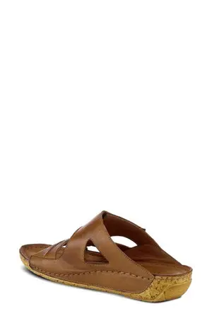 SPRING STEP SHOES Gretta Wedge Sandals - Brown