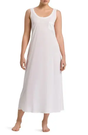 Hanro Deluxe Mercerized Pima Cotton Nightgown - 101 - White