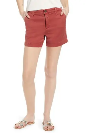 Ag Caden Tailored Trouser Shorts Sulfur Mahogany Red