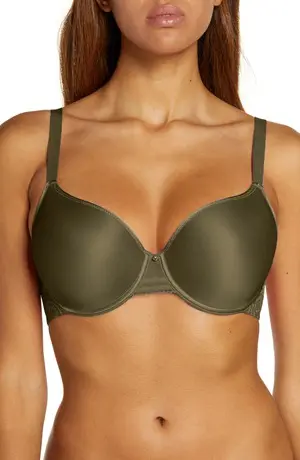 Chantelle C Jolie Comfort Convertible T-shirt Bra Army Khaki-wq