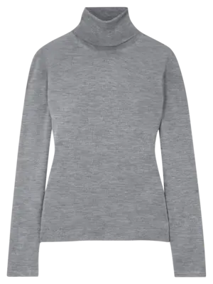 TOM FORD TOM FORD Cashmere And Silk-blend Turtleneck Sweater Gray