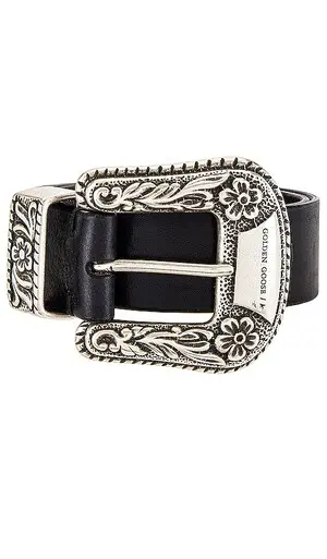 GOLDEN GOOSE Washed Leather Lace Belt