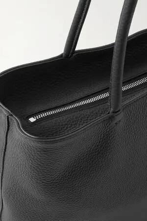 THE ROW Medium Textured-leather Tote Black