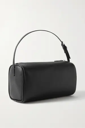 THE ROW 90s Small Leather Tote - Black