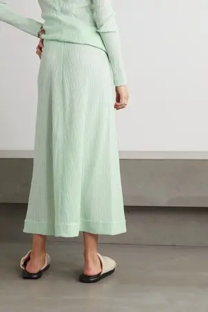 JIL SANDER - Textured-crepe Midi Skirt