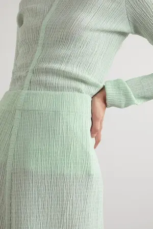 JIL SANDER - Textured-crepe Midi Skirt