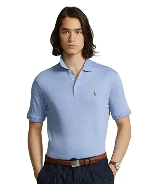 Polo Ralph Lauren Classic Fit Soft Cotton Polo Shirt Blue Heather