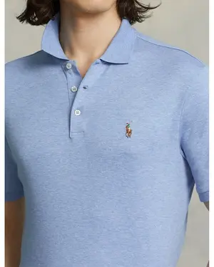Polo Ralph Lauren Soft Cotton Polo Shirt - Blue Heather