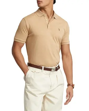 Polo Ralph Lauren Classic Fit Soft Cotton Polo Shirt Classic Camel Heather