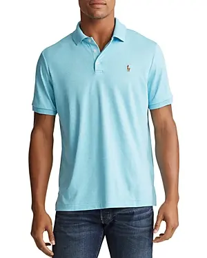 Polo Ralph Lauren Classic Fit Soft Cotton Polo Shirt Light Teal Blue