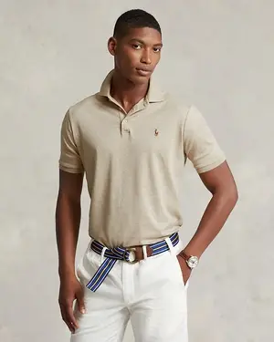 Polo Ralph Lauren Classic Fit Soft Cotton Polo Shirt Sand Heather
