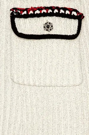 white christmas dresses Self-Portrait Cream Sequin Knit Pearl Mini Dress – CHUUI_Collection main image 0