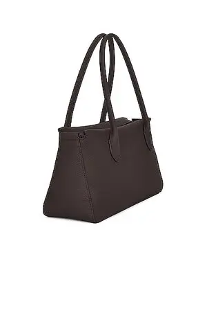 THE ROW E/w Top Handle Bag In Chocolate