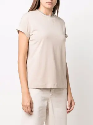 Brunello Cucinelli Fitted T-shirt - Neutrals