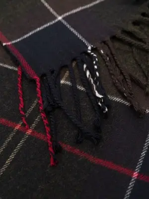 Barbour Check-print Fringed Scarf