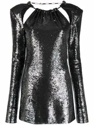 Attico Sequin-embellished Mini Dress