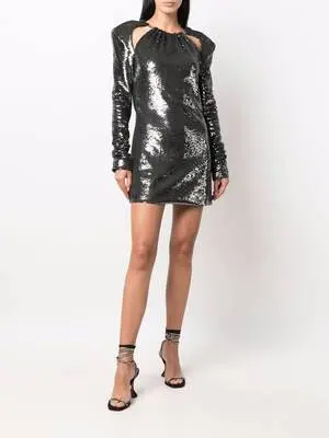 Attico Sequin-embellished Mini Dress
