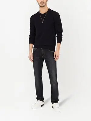 Dolce & Gabbana Round-neck Cashmere Jumper - Blue