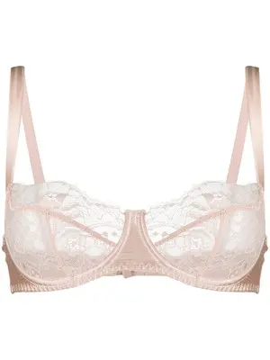 FLEUR OF ENGLAND Sig Lace Balconette Bra - Pink