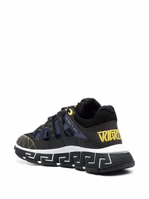 Versace Trigreca Panelled Cut-out Sneakers