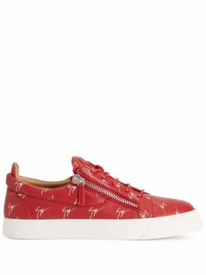 GIUSEPPE ZANOTTI Frankie Signature Double-zip Low-top Sneakers - Red