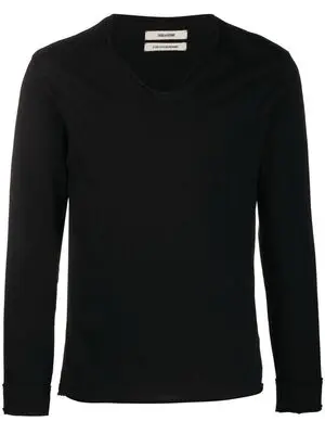 Zadig&Voltaire Monastir Long-sleeved T-shirt - Black