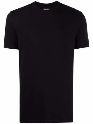 Emporio Armani Logo-print Crew Neck T-shirt - Black