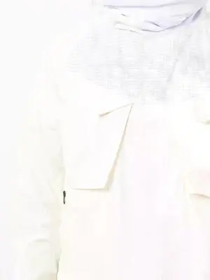 MAHARISHI Pullover Funnel-neck Jacket - White