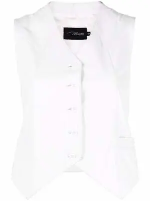 MANOKHI Button-down Vest - White