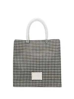 Shrimps Gingham-check Medium Shopper Tote