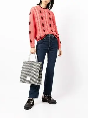 Shrimps Gingham-check Medium Shopper Tote