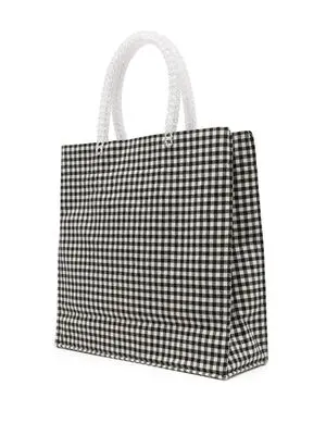 Shrimps Gingham-check Medium Shopper Tote