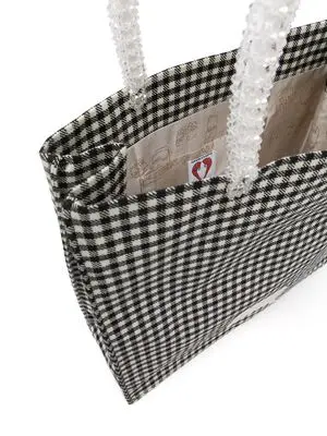 Shrimps Gingham-check Medium Shopper Tote
