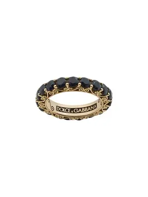 Dolce & Gabbana 18k Yellow Gold Sapphire Ring - Black