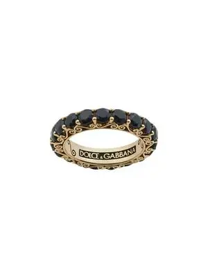 Dolce & Gabbana 18k Yellow Gold Sapphire Ring - Black