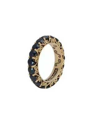 Dolce & Gabbana 18k Yellow Gold Sapphire Ring - Black