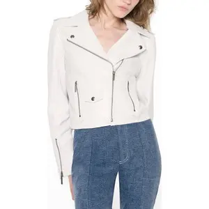 AS By DF Cult Recycled Leather Jacket - White