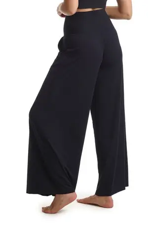 Commando Butter High Waist Wide Leg Lounge Pants - Black