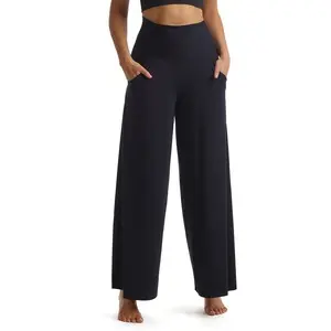 Commando Butter High Waist Wide Leg Lounge Pants - Black