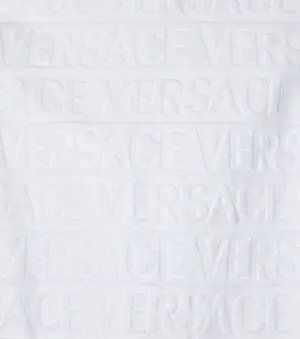 Versace I Love Baroque Terry Bathrobe - White