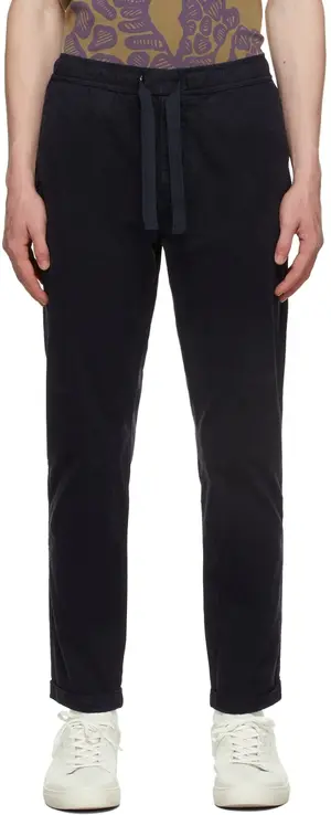 Paul Smith PS By Paul Smith Navy Cotton Drawstring Trousers - 49 Dark Navy