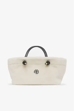 ANINE BING Mini Saffron Tote Cream