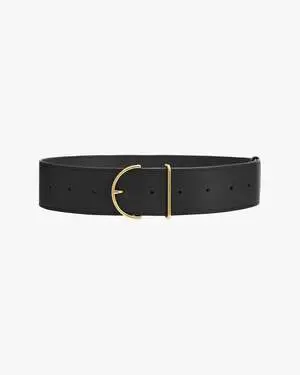 Cuyana Wide Leather Belt - Black
