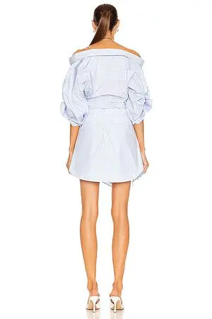 slim fit dress slacks Alexander Wang Falling Shoulder Shirt Dress W White – Brandosa.com main image 0