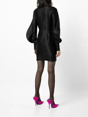 TOM FORD Puff-sleeve Duchess-silk Minidress