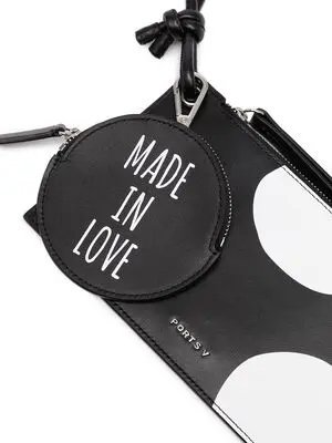 PORTS V Spot-print Leather Cardholder