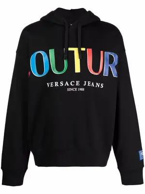 Versace Jeans Couture Drop Shoulder Sweatshirts Hoodies For Men